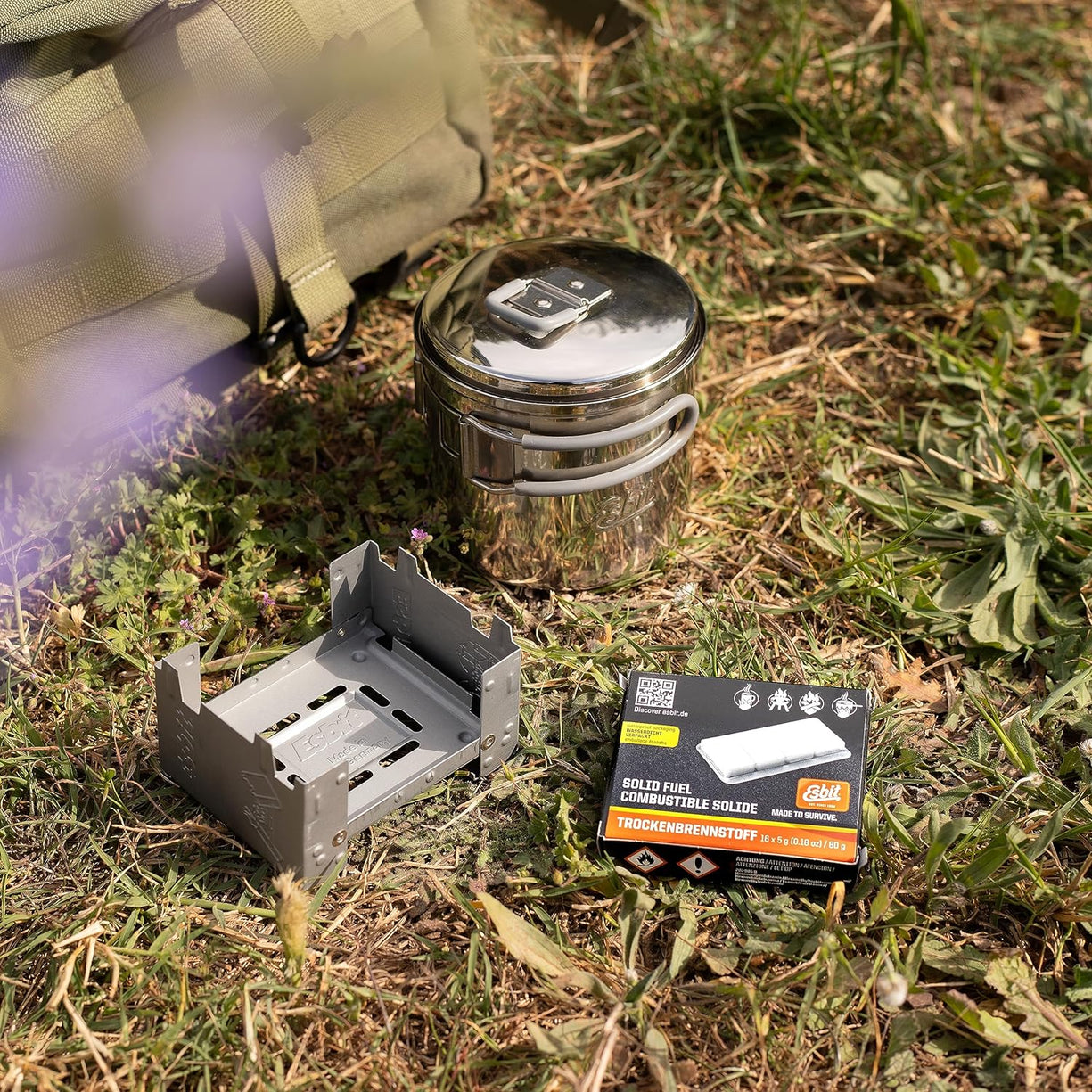 Esbit Solid Fuel · For Outdoors and on the Go
