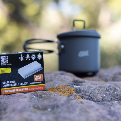 Esbit Solid Fuel · For Outdoors and on the Go
